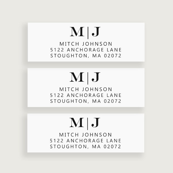 Monogram Address - Etsy
