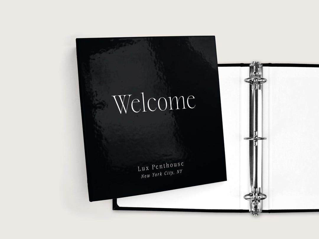 Luxury Guest Welcome Binder, Modern Airbnb House Book, Custom Rental ...