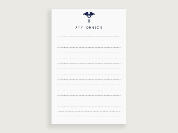 Personalized Doctor Note Pad Nurse Notepad White Coat - Etsy