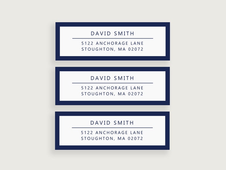 Personalized Address Labels for Men, Address Labels Masculine, Design ...