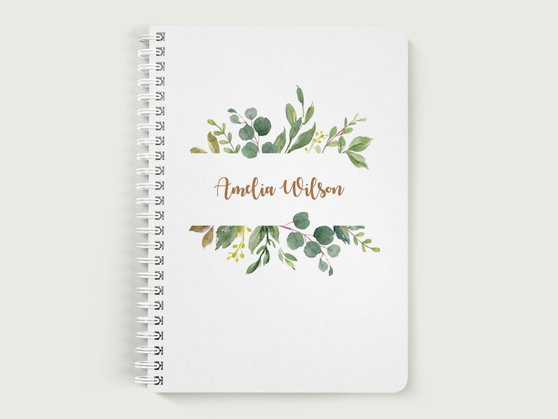 Leaves Notebook Leaf Notebook Personalized Journal with | Etsy