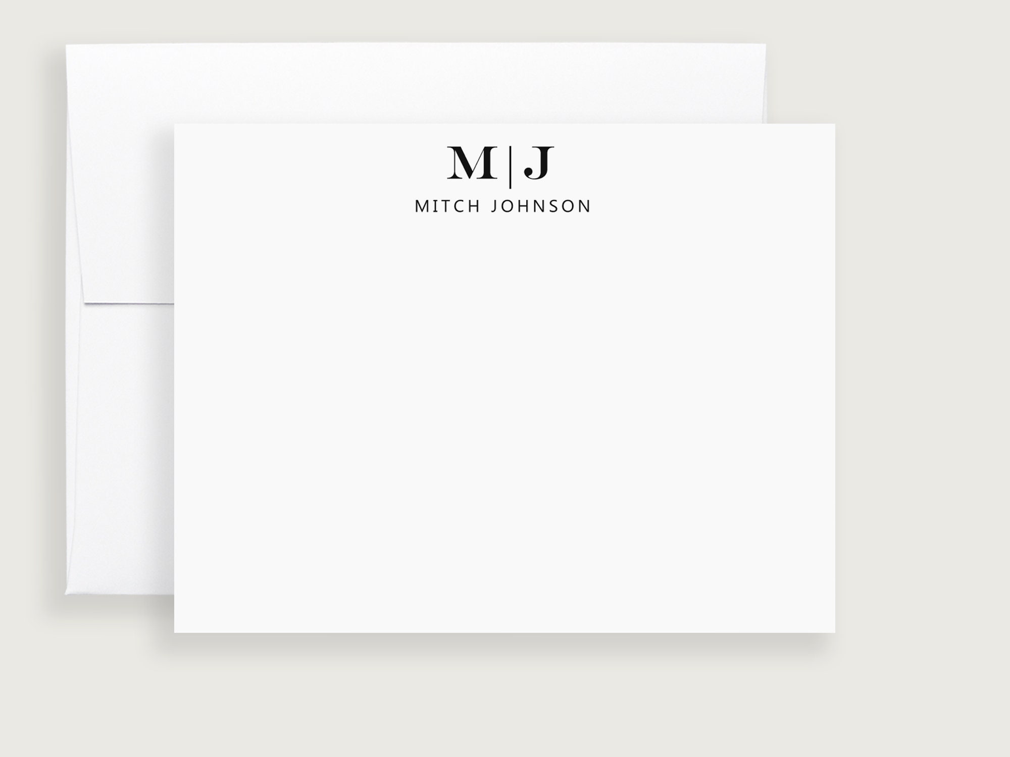 Monogram Note Cards Men Monogram Stationery Men Initial - Etsy