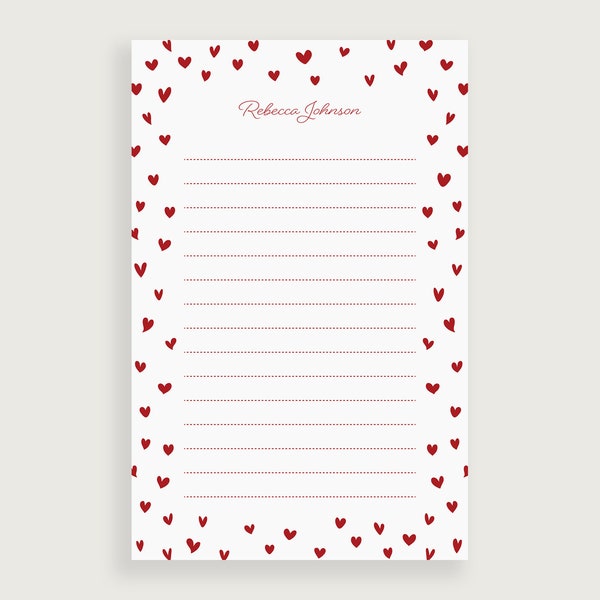 Heart Notepad - Etsy