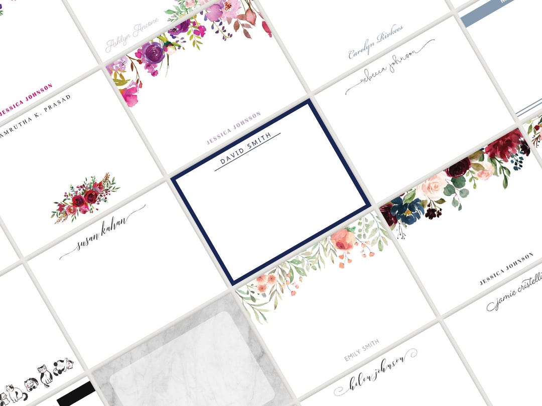 Personalized Note Card, Custom Writing Paper, Stationery Set, Set of 10 ...