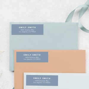 Dusty Blue Address Labels, Simple Address Labels, Modern Address Label ...