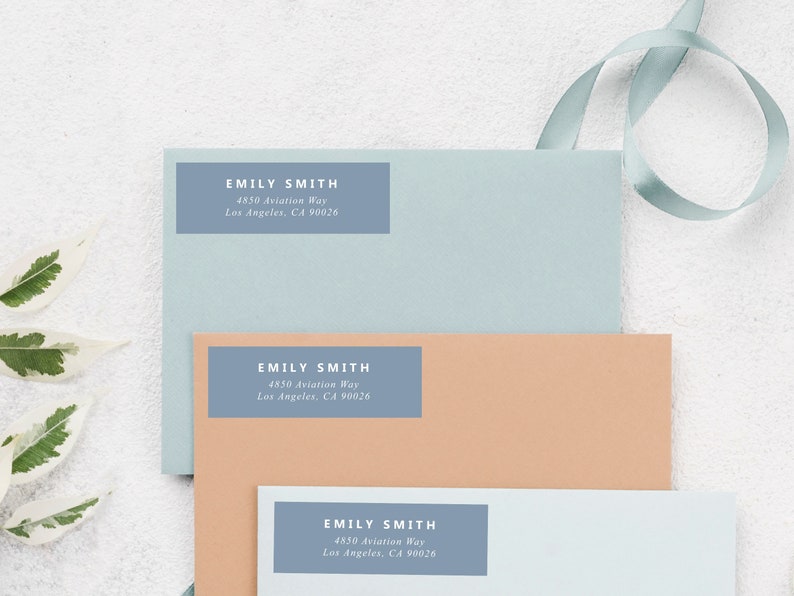 Dusty Blue Address Labels Simple Address Labels Modern - Etsy