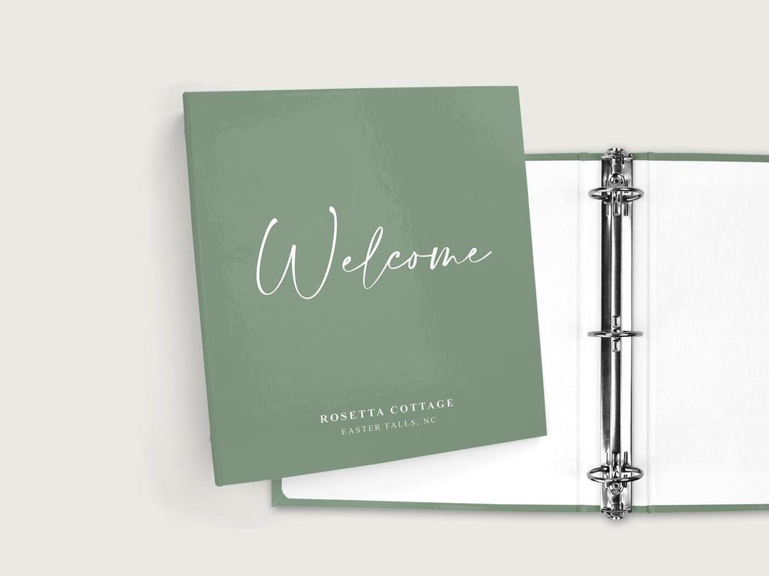 Personalized Guest Information Binder, Vacation Rental Welcome Book ...