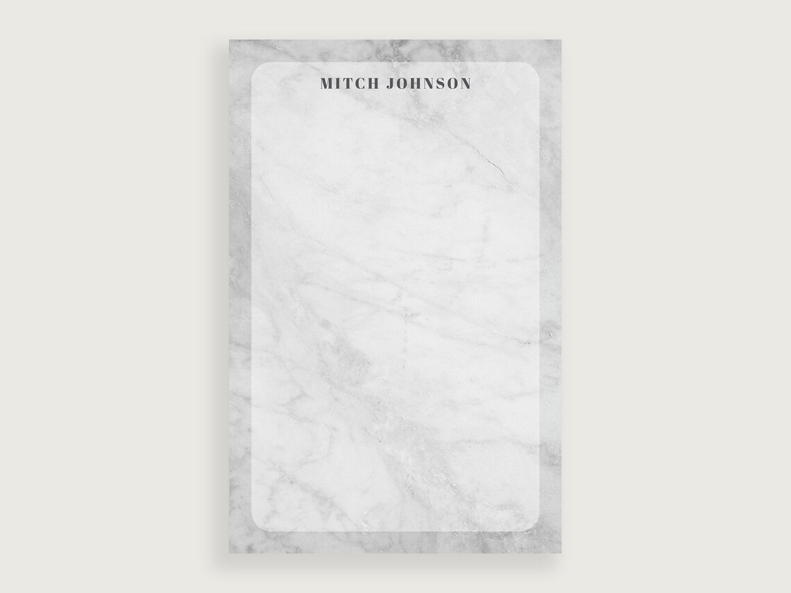 Marble Notepad Personalized Notepad for Women Modern Notes - Etsy