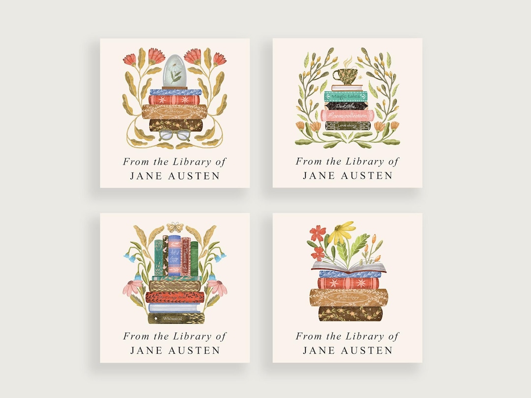 Custom Watercolor Bookplates | Personalized Labels for Avid Readers ...