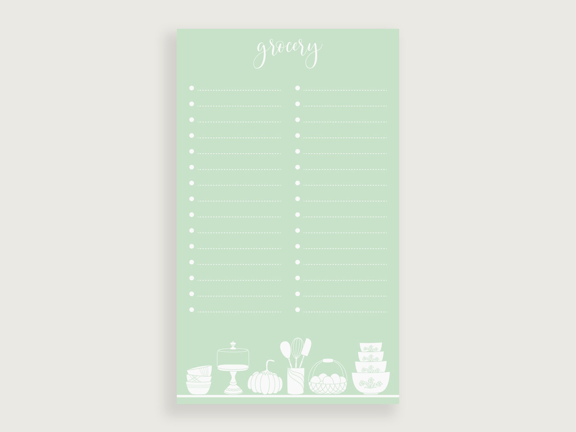 Grocery Note Pad Grocery List Notepad Grocery Pad Grocery - Etsy
