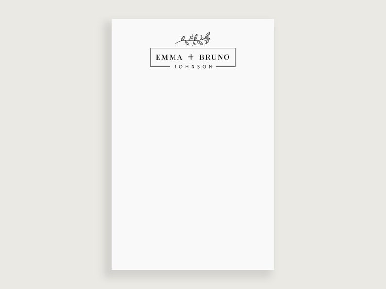 Wedding Notepad Personalized, Stationery Writing Sets, Custom Note Pad ...