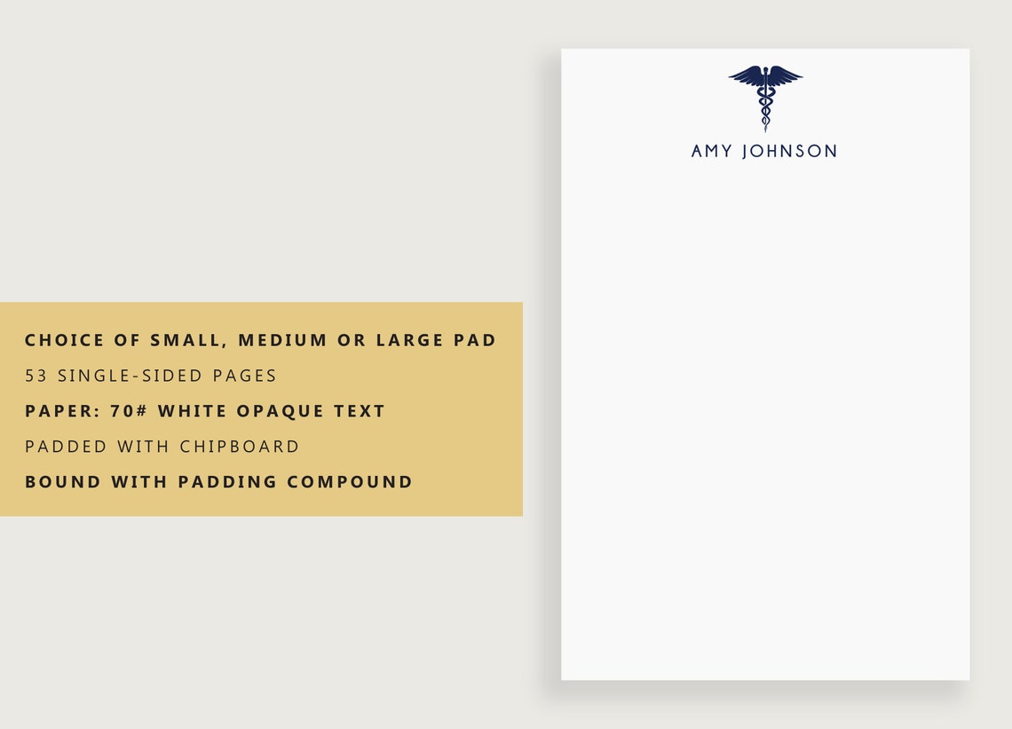Personalized Doctor Note Pad Nurse Notepad White Coat - Etsy