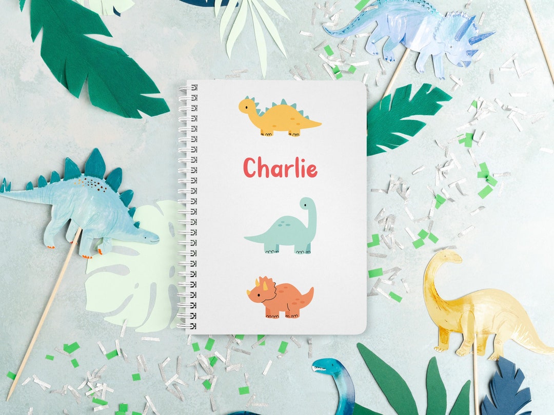 Dinosaur Notebook, Dinosaur Journal, Cute Notebook Spiral Large, Lined ...