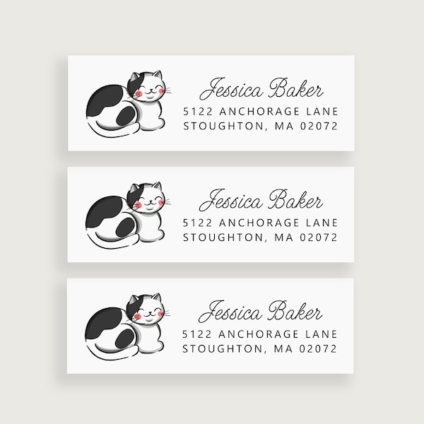 Cat Address Labels - Etsy