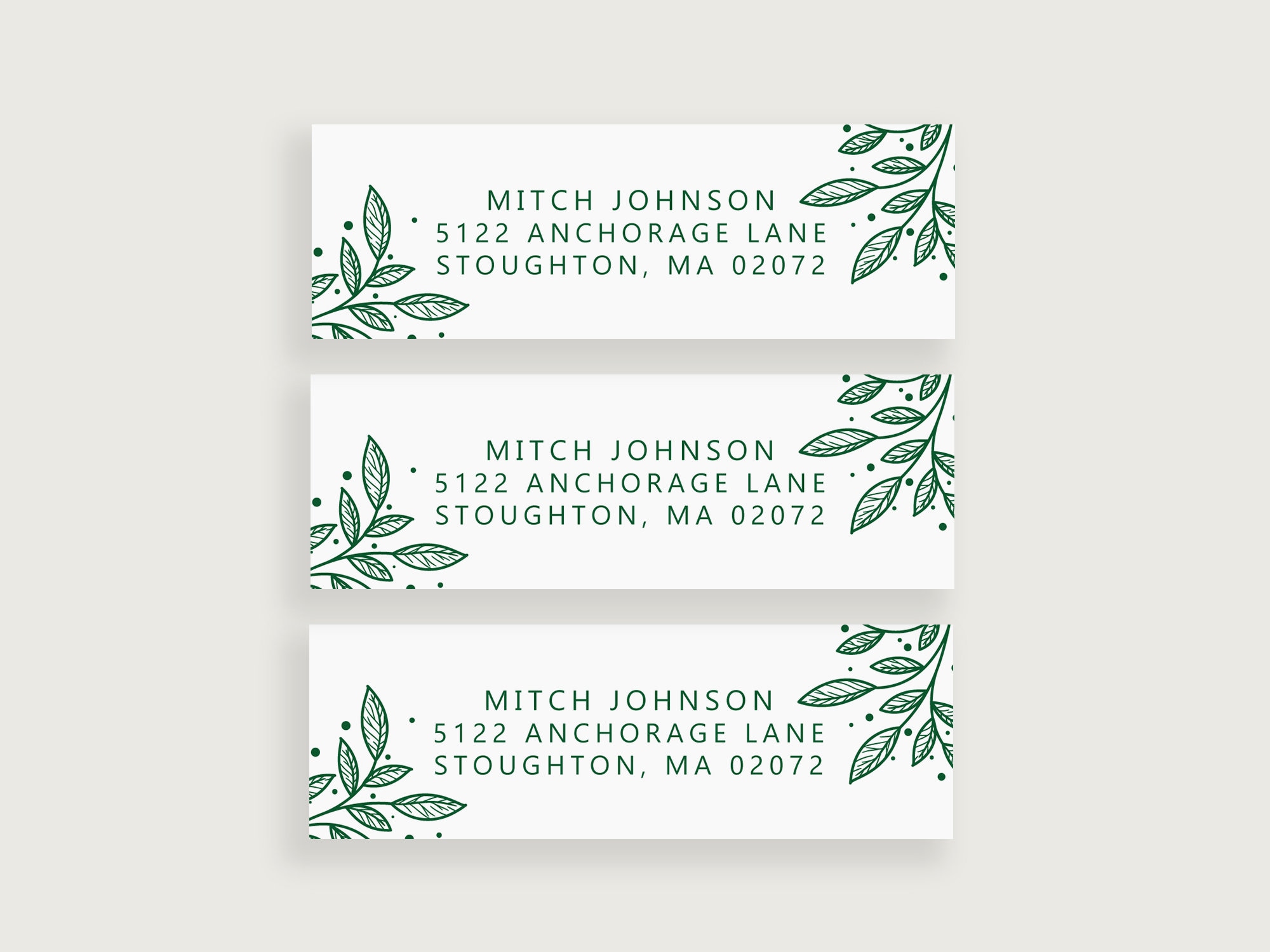 Greenery Address Labels Leaves Address Stickers for Envelope - Etsy UK