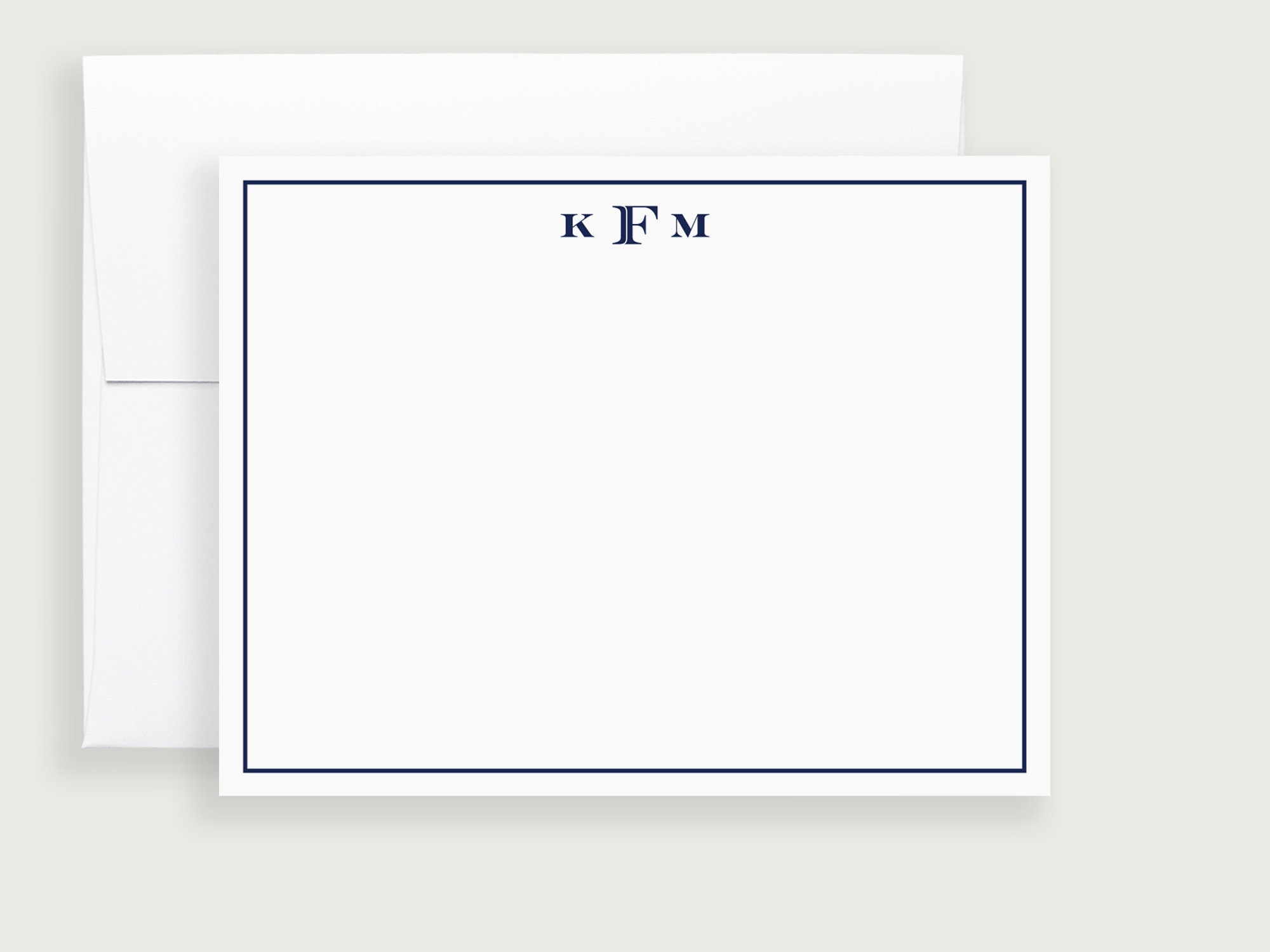 Monogram Note Cards With Envelopes Monogram Notecards for - Etsy