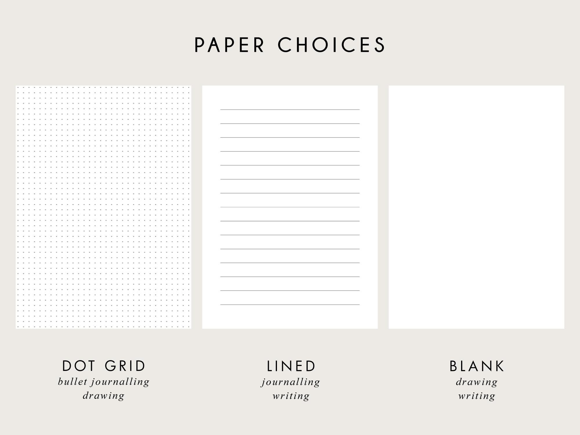 Dot Grid Notebook Spiral, Dotted Grid Journal, Lined Blank or Dotted ...