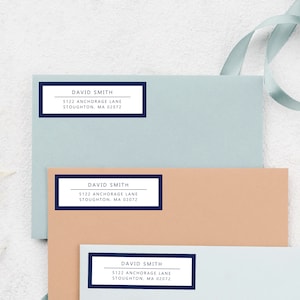 Personalized Address Labels for Men, Address Labels Masculine, Design ...