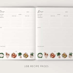 Personalized Large Recipe Book | Custom Hardcover Cook Book ...