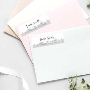Washington DC Skyline Return Address Labels, Sticker Address Label ...