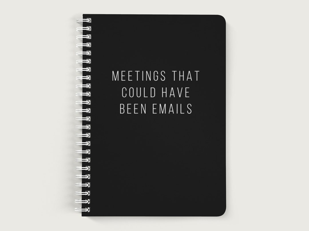 Meeting Notes Notebook, Notebook for Work, Funny Work Gifts, Office ...