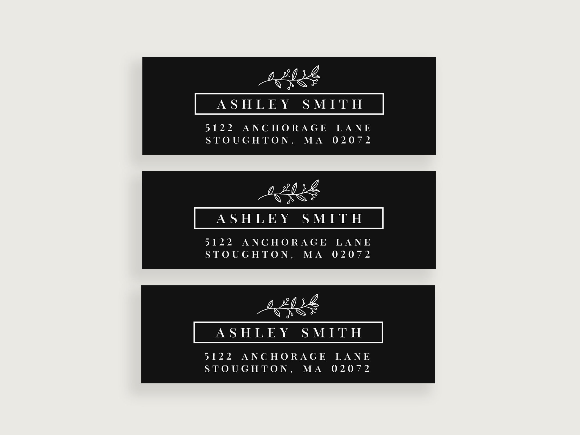Address Label Black and White, Personalized Address Labels Stickers ...