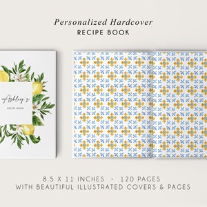 Personalized Large Recipe Book | Custom Hardcover Cook Book ...
