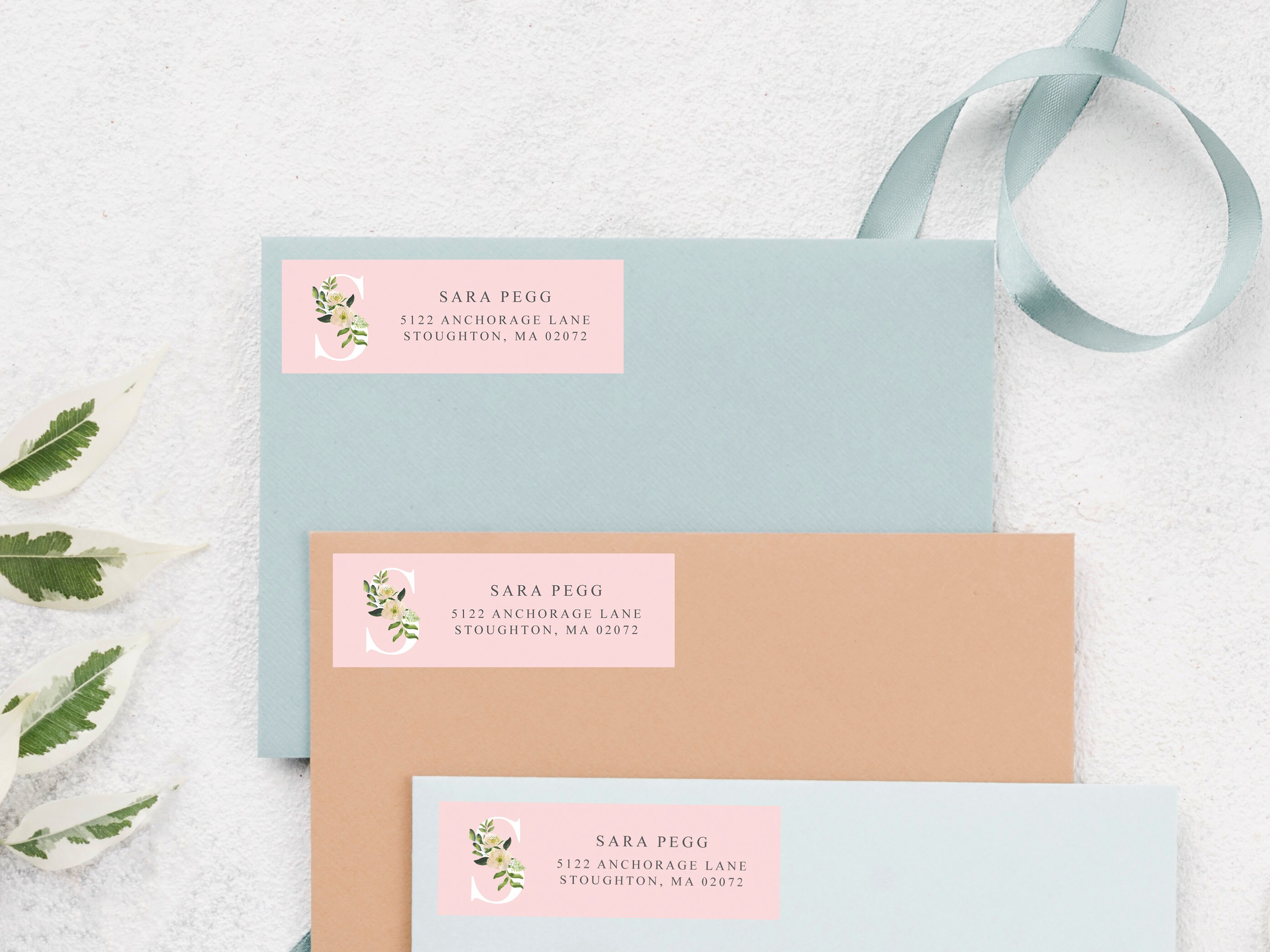 Address Labels With Initial Initial Address Label Monogram | Etsy