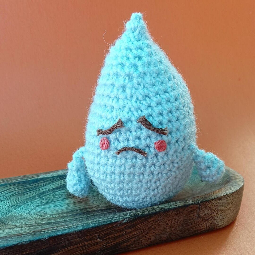Blue Sadness Plushie – Amigurumi Crochet Comfort Toy | Handmade ...