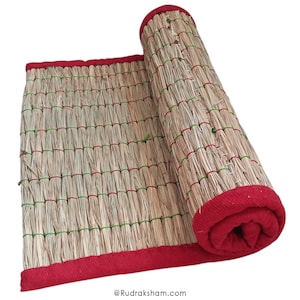 Kusha Grass Meditation Mat | Darbha Grass Prayer Mat | Prayer Rug ...