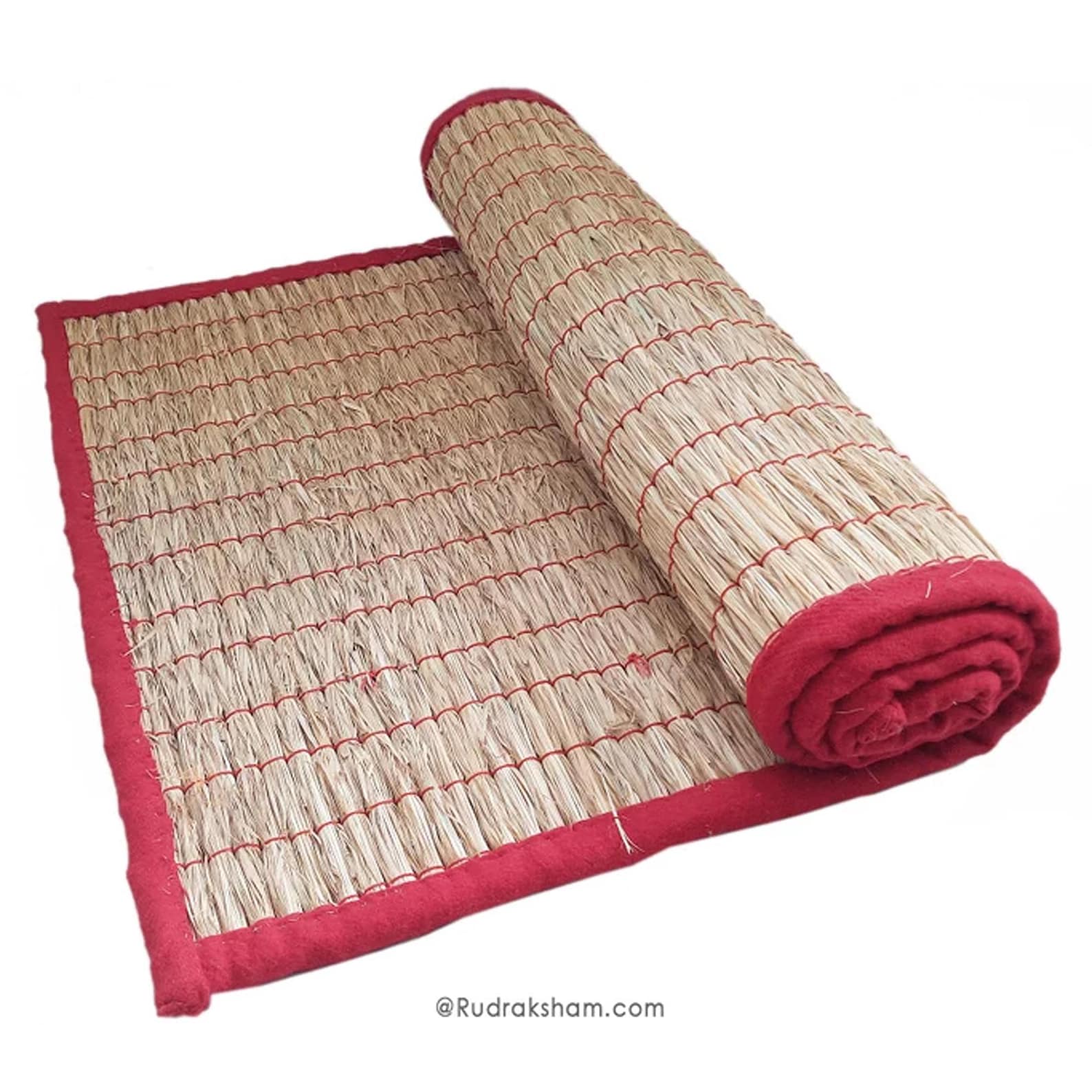6 Feet Kusha Grass Meditation Mat | Darbha Grass Yoga Mat | Prayer Rug ...