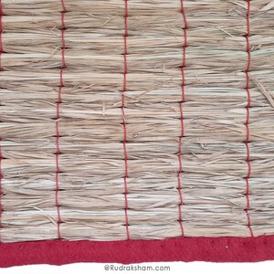6 Feet Kusha Grass Meditation Mat | Darbha Grass Yoga Mat | Prayer Rug ...