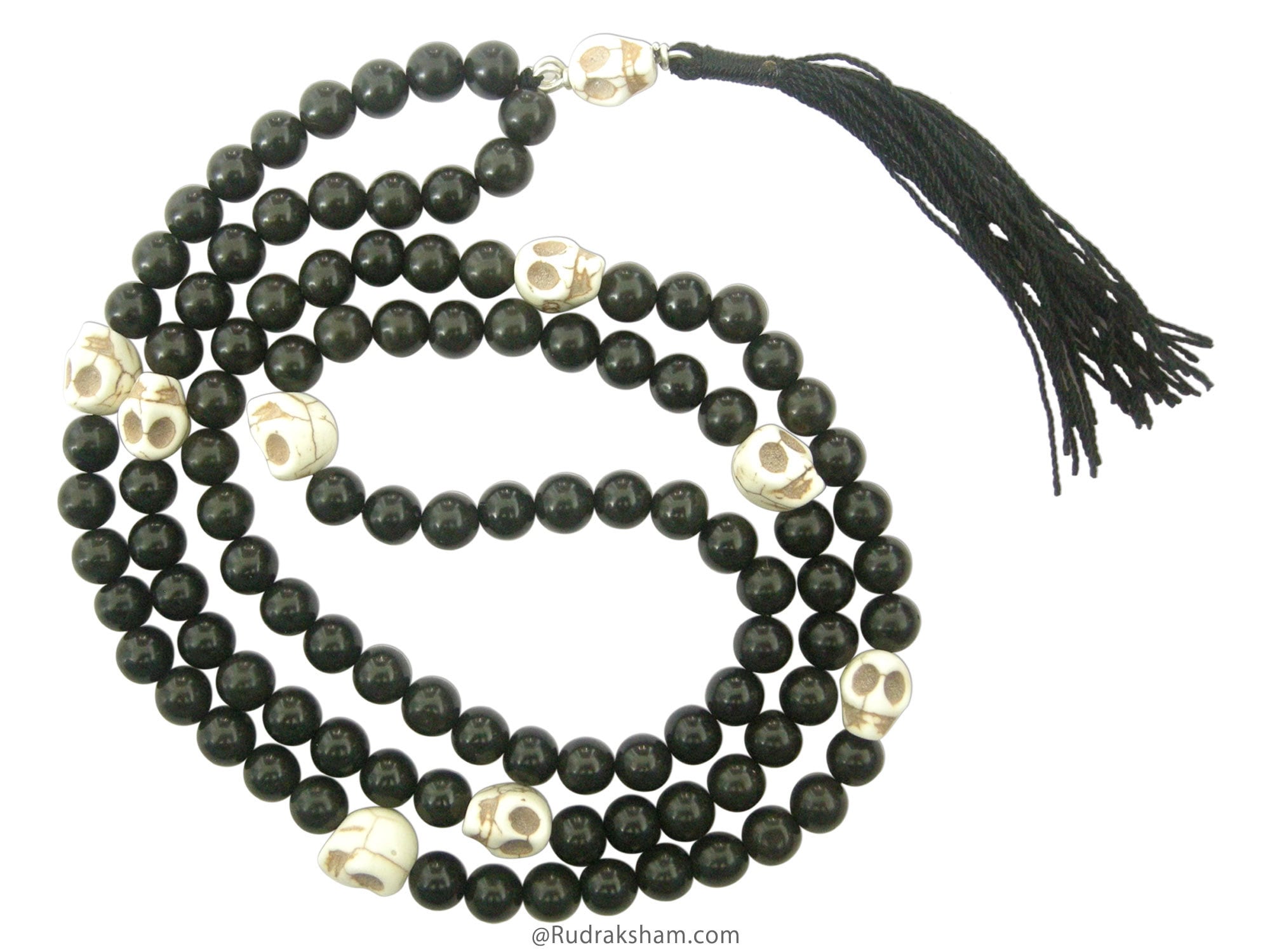Skull Beads Mala Skull Necklace Narmund Mala Skull Rosary Bone Mala for ...