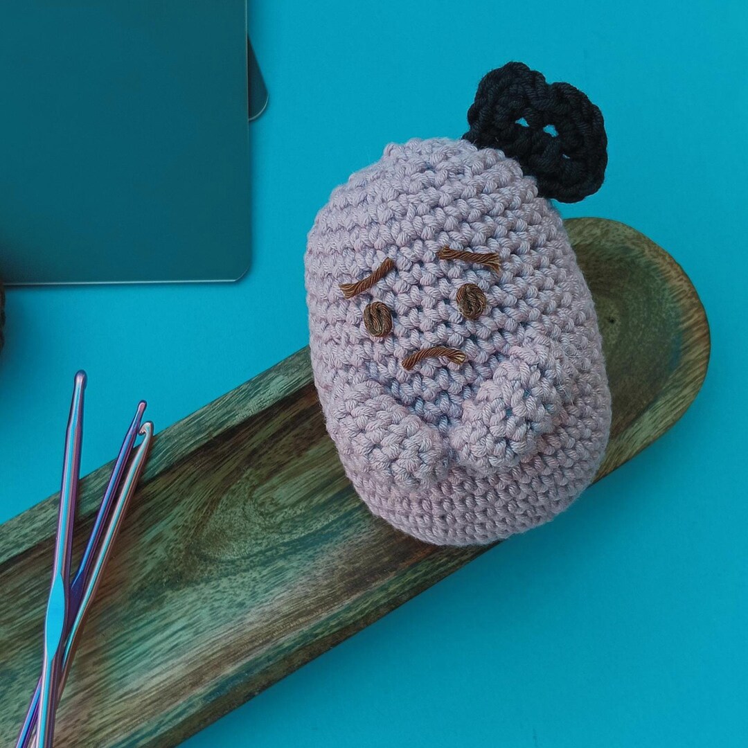 Purple Anxiety Plushie – Handmade Comfort Toy | Crochet Stress Relief ...