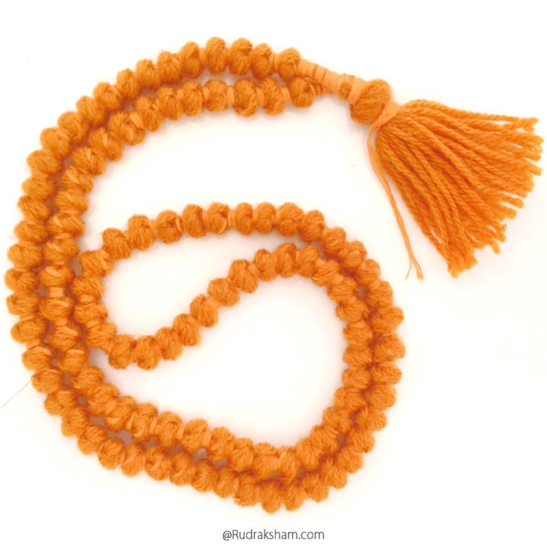 Wool Mala | Woolen Mala | Ram Wool Mala | Handmade Knotted Light Weight ...