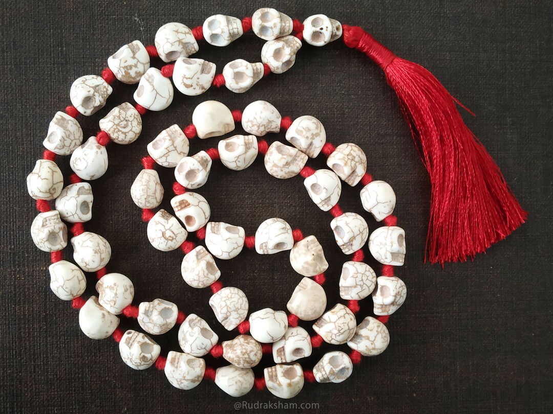 Skull Beads Mala Skull Necklace Narmund Mala Skull Rosary Bone - Etsy