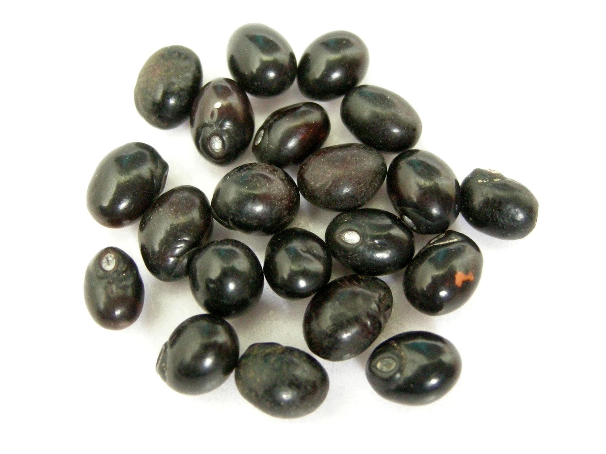 Buy Energised Chirmi Seeds Mala Necklace, Original Black Chirmi Beads ...