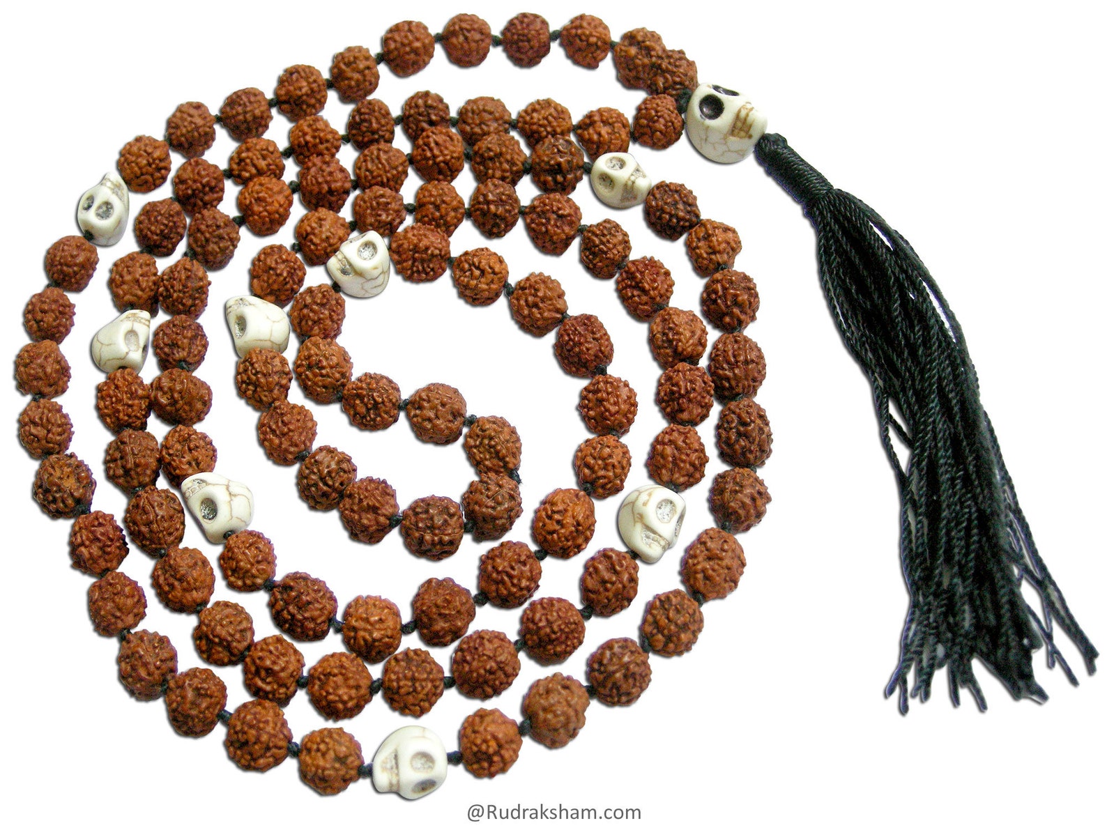 Skull Beads Mala Skull Necklace Narmund Mala Skull Rosary Bone Mala for ...