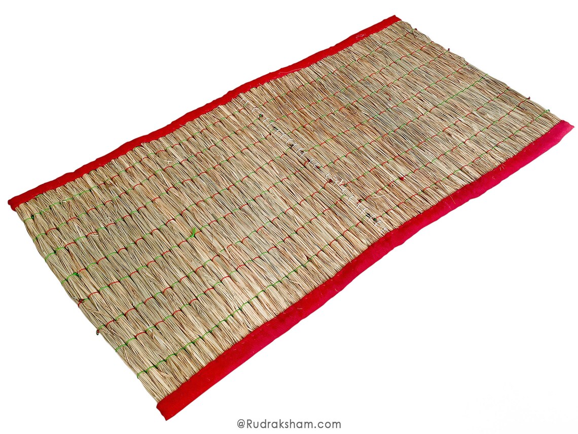 Kusha Grass Meditation Mat | Darbha Grass Prayer Mat | Prayer Rug ...