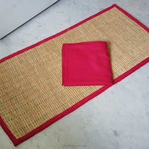 6 Feet Kusha Grass Meditation Mat | Darbha Grass Yoga Mat | Prayer Rug ...
