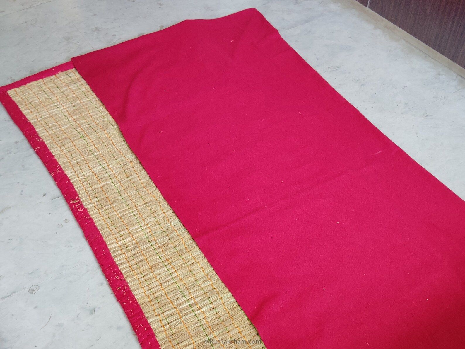 6 Feet Kusha Grass Meditation Mat | Darbha Grass Yoga Mat | Prayer Rug ...