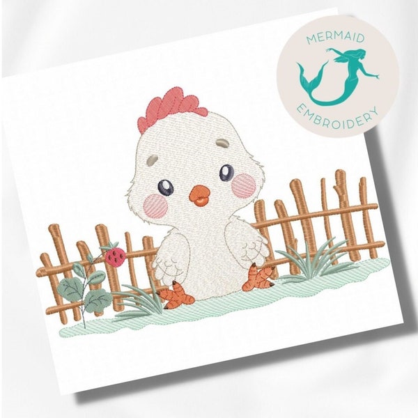 Chick Embroidery - Etsy