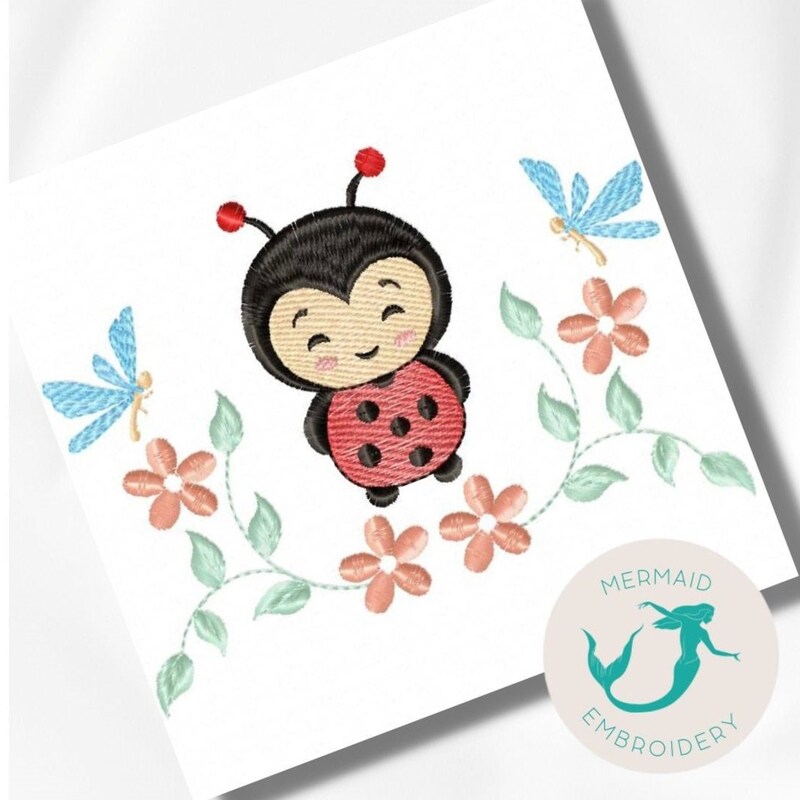 Ladybug Embroidery - Etsy