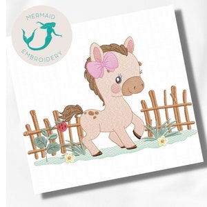 Mare Embroidery Design, Animals Embroidery Design Machine, Safari ...