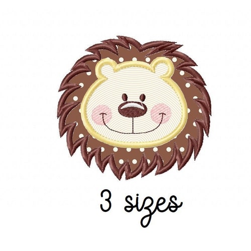 Lion Face Embroidery Design Animals Embroidery Design - Etsy