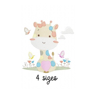 Cute Giraffe Embroidery Design, Baby Embroidery Design Machine, Animals ...