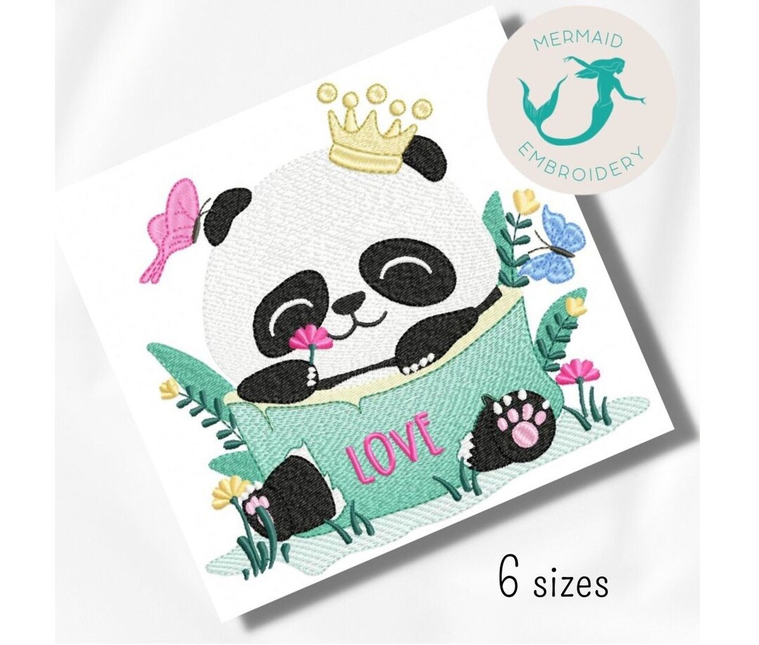 Cute Panda Embroidery Design, Baby Embroidery Design Machine, Animals ...