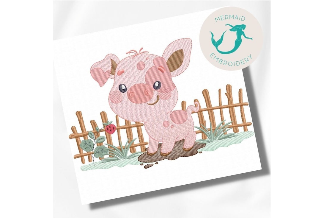 Pig Embroidery Design, Baby Embroidery Design Machine, Animals ...