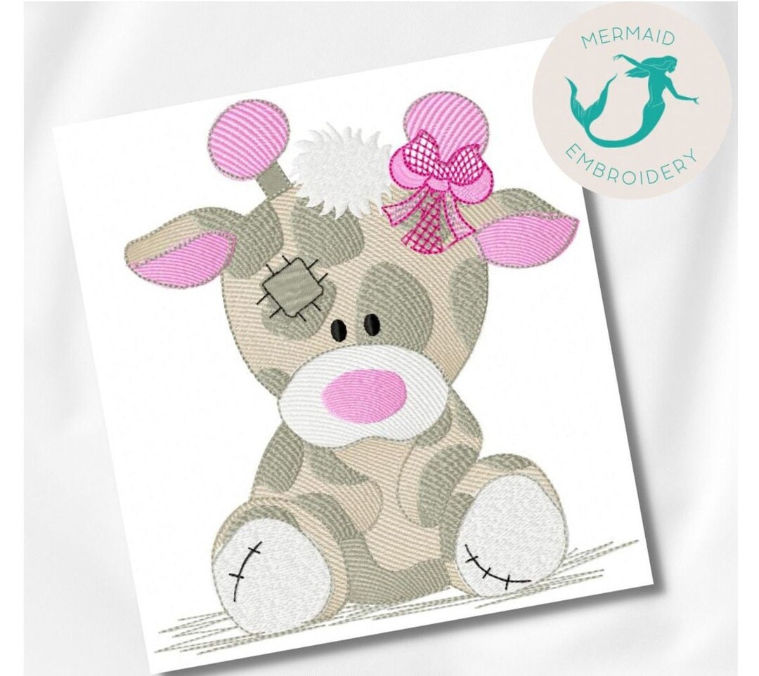 Giraffe Ribbon Embroidery Design, Baby Embroidery Design Machine ...