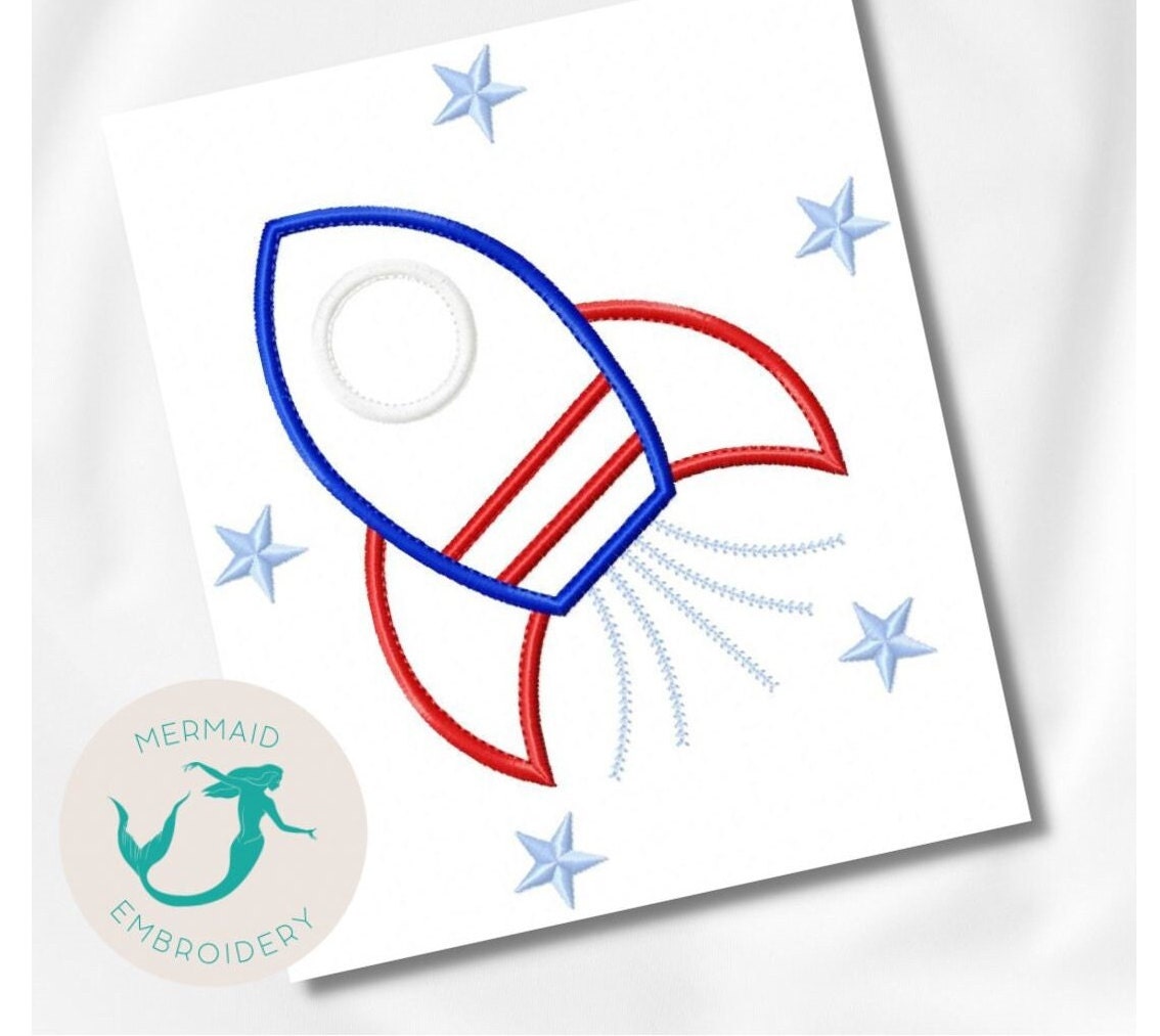 Rocket Embroidery Design Baby Embroidery Design Machine - Etsy